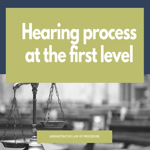 Hearing Process at first level | PPT