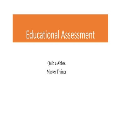 Assessment | PPTX