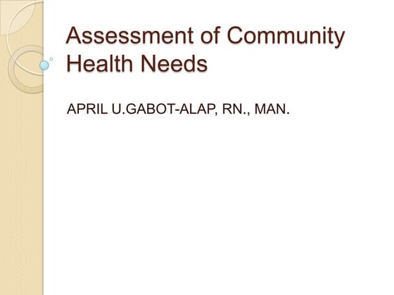 Identifying community health problem | PDF | Infectious Diseases ...