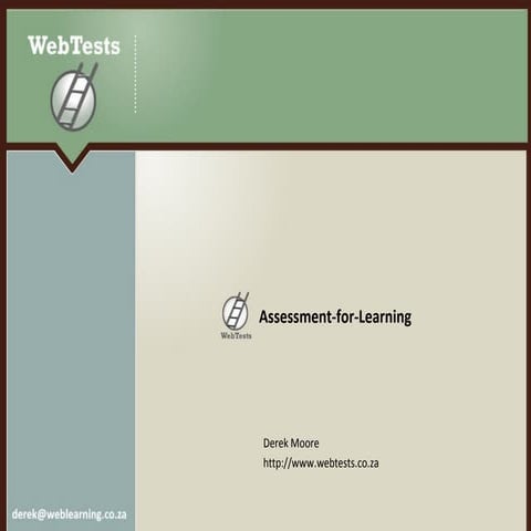 Assessment For Learning | PPT