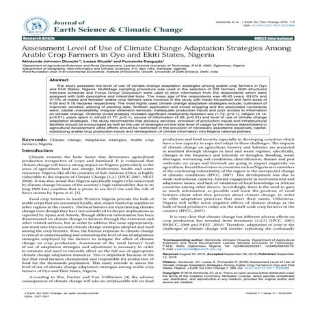 Trend analysis of Temperature and Precipitation change in Sokoto State ...