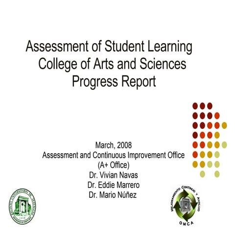 Assessment of Student Learning | PPT