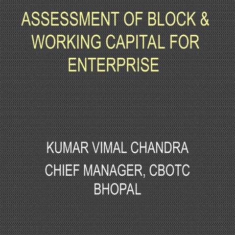 working capital financing:-Tandon committee | PPTX