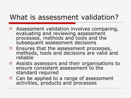 Tae assessment power point | PPT