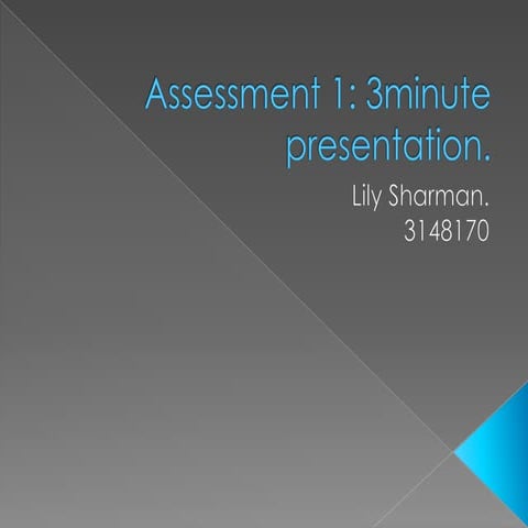 Assessment 1 | PPTX
