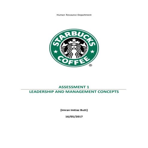 Leadership and management concepts - Starbucks | DOCX