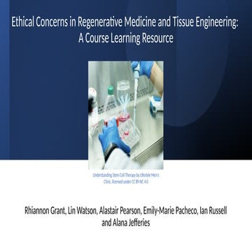 Ethical Concerns in Regenerative Medicine and Tissue Engineering: A ...