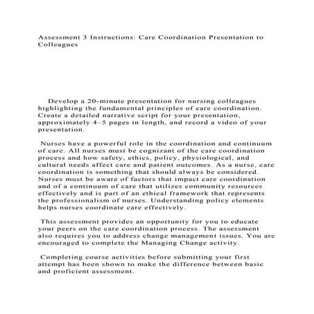 Assessment 3 Instructions Care Coordination Presentation to Colleag.docx