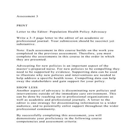 Assessment 3PRINTLetter to the Editor Population Health P.docx