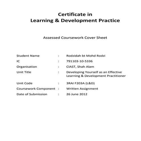 Leadership and Management CIPD UK Assignment Sheet | PDF