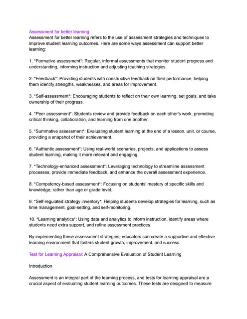 Classroom based assessment tools | PPTX | Educational Assessment ...