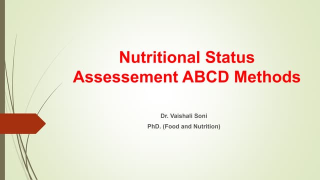 nutritional assessment and ABCD ASSESSMENTppt | PPTX | Children\'s ...