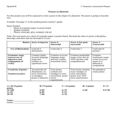 Assessment activity 4 (diamante) | PDF