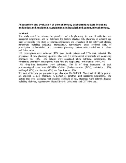 Polypharmacy | PPTX