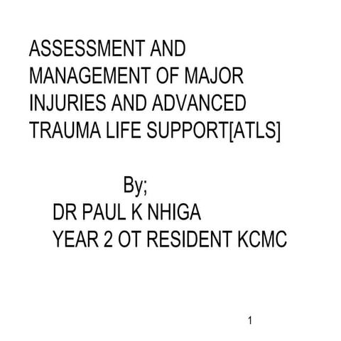 Primary survey in Trauma | PPTX