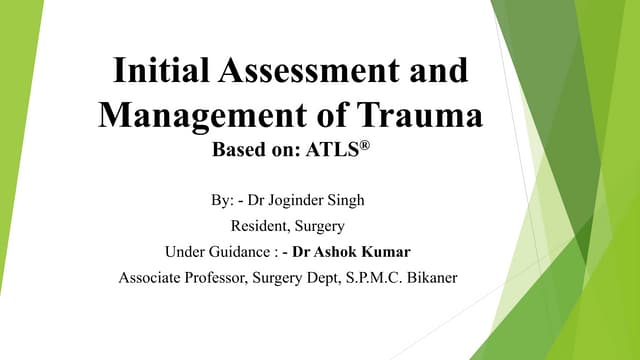 ATLS (Advanced Trauma Life Support) | PPTX