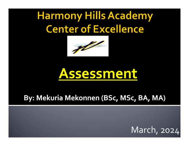 Continuous and Comprehensive Assessment (CCA) | PPTX