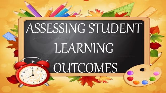 CHAPTER 4 Assessing Student Learning Outcomes.pptx
