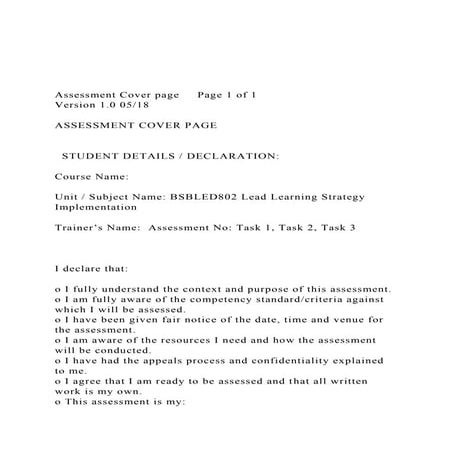 Assessment Cover page Page 1 of 1 Version 1.0 0518 .docx