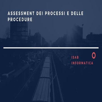 Assessment dei processi e delle procedure | PDF