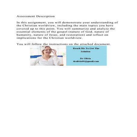 Assessment DescriptionIn this assignment, you will demonstrate y.docx