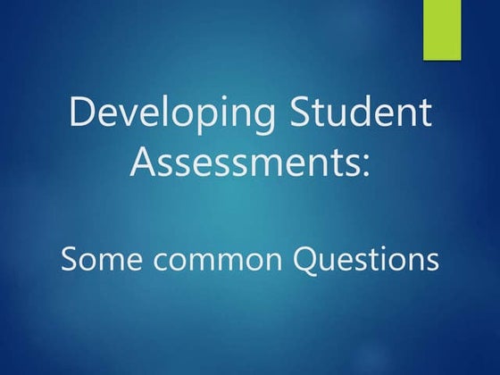 Assessment and Recording Methods | PPT