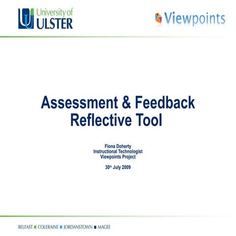 Assessment & Feedback Reflective Tool | PPT