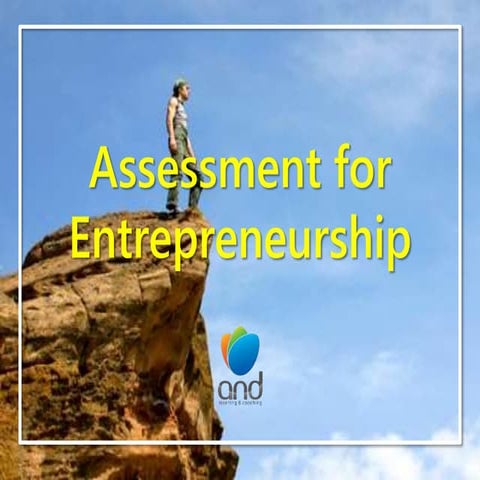 Assessment for Entrepreneurship | PPTX