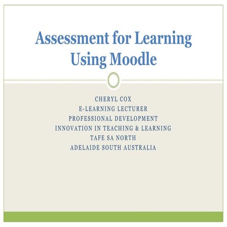 Assessment For Learning V2 | PPT