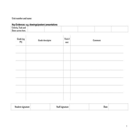 Assessment form blank | DOCX | Educational Assessment | Education