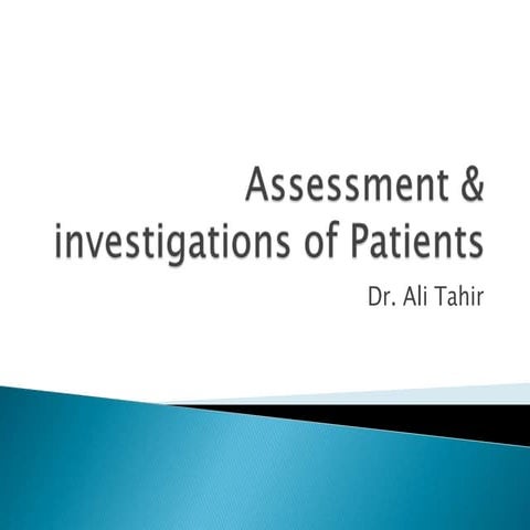 Assessment & investigation of dental patient | PPTX