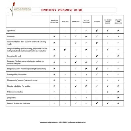 Assessment matrix | DOC