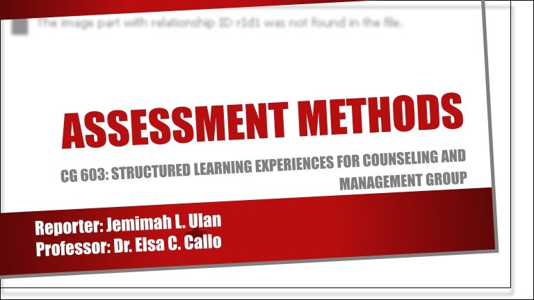 Assessment Methods assessment-methods