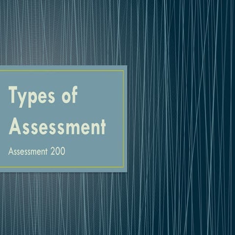 Assessment Methods Primer Slide Deck Presentation | PPTX