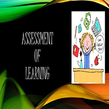 Assessment of Learning | PPT
