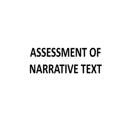 Assessment narrative text | PPTX