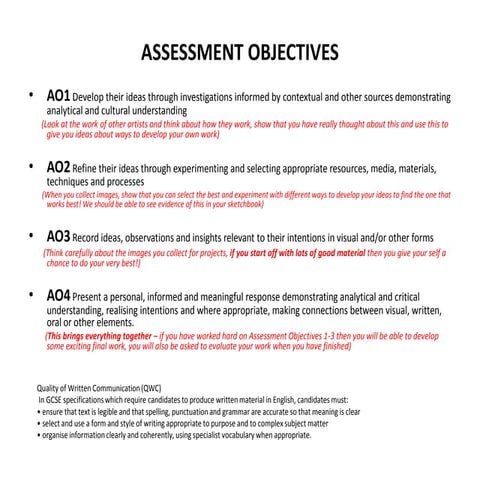 Assessment Objectives | PPT