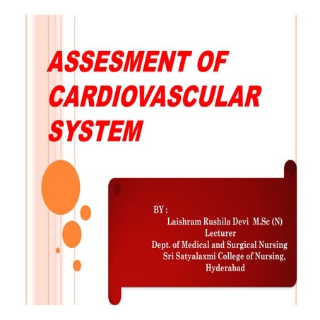 Assessment of cardiovascular system | PDF