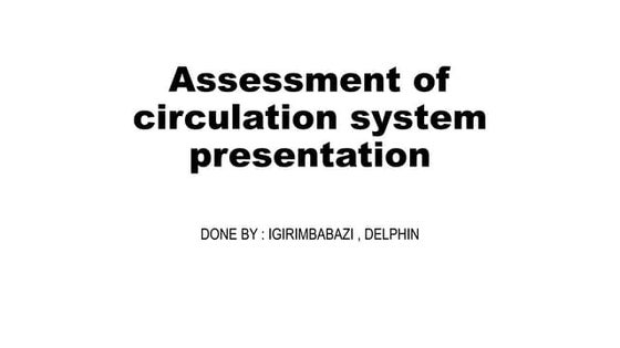 Physiotherapy assessment of cardiac conditions | PPT