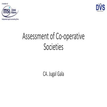 Assessment of co operative societies | PPT