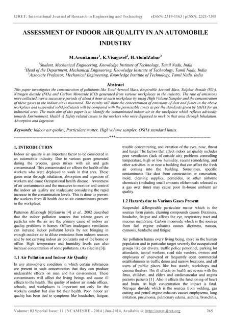 AIR POLLUTION AND ITS CONTROL MEASURES IN CONSTRUCTION SECTOR | PDF | Indoor Environmental ...