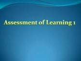 Curriculum Evaluation Through Learning Assessment | PPT