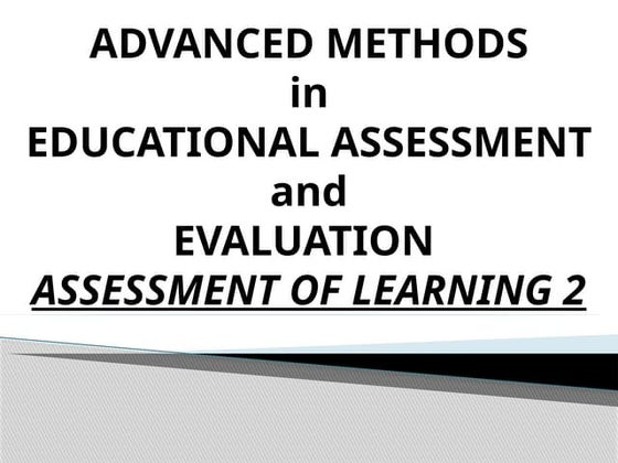 Process and product performane-based assessment | PPTX | Educational Assessment | Education