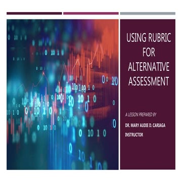 Assessment of Learning 2_Using Rubrics for Alternative Assessment.pptx