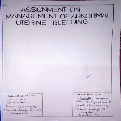 assessment of management of abnormal uterine bleeding PDF For Third ...