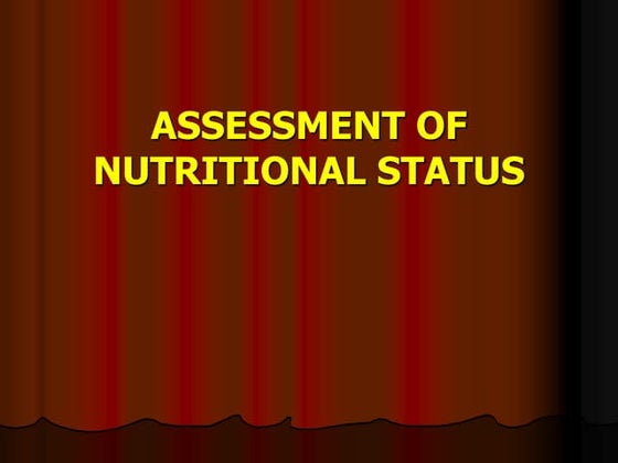 Assessment of nutritional status | DOC