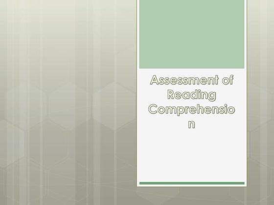Reading comprehension exploration test | PDF | Educational Assessment ...