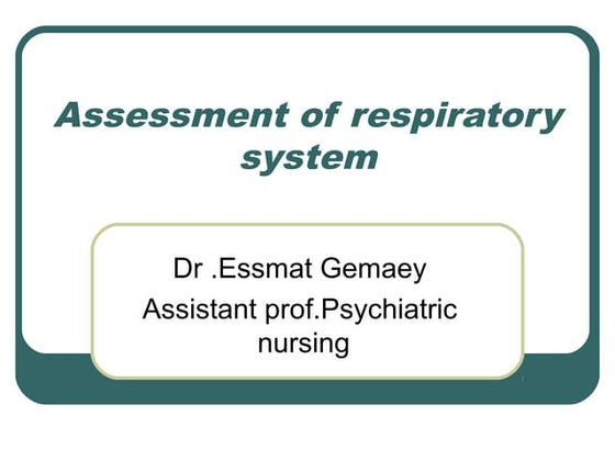 First Aid: Respiratory Emeregencies | PPT