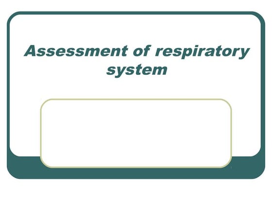 Examination of the respiratory system | PPT