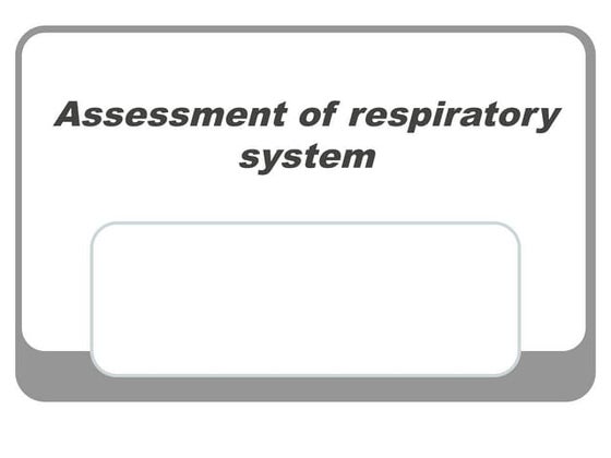 Examination of the respiratory system | PPT